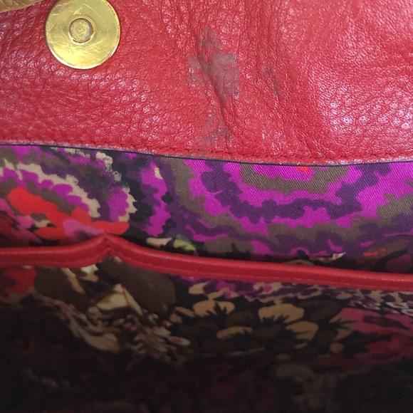 Vera Bradley | Bags | Vera Bradley Leather Quilted Nora Tote Tango Red ...